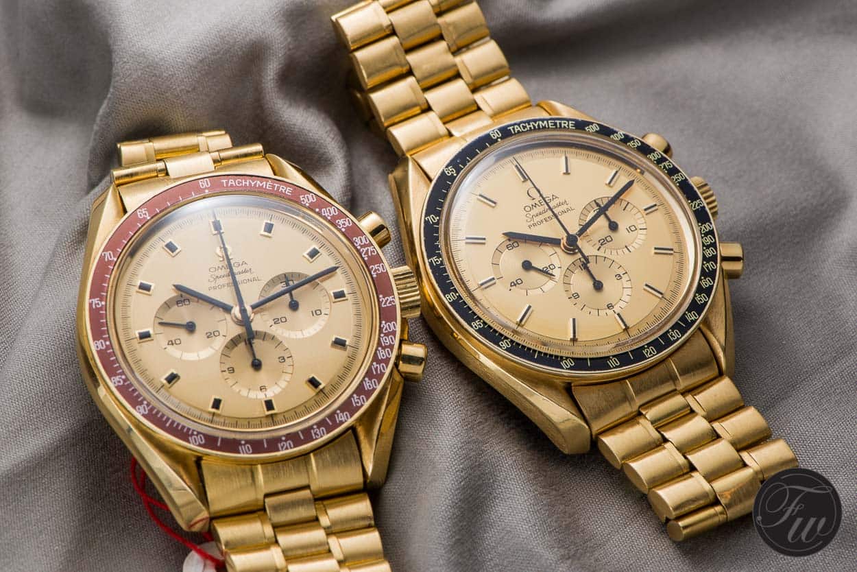 We Take A Closer Look At Two Gold Omega Speedmaster Professional Apollo ...