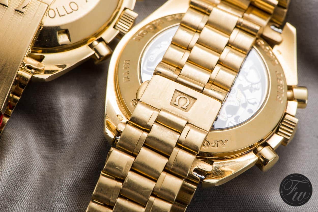 We Take A Closer Look At Two Gold Omega Speedmaster Professional Apollo ...