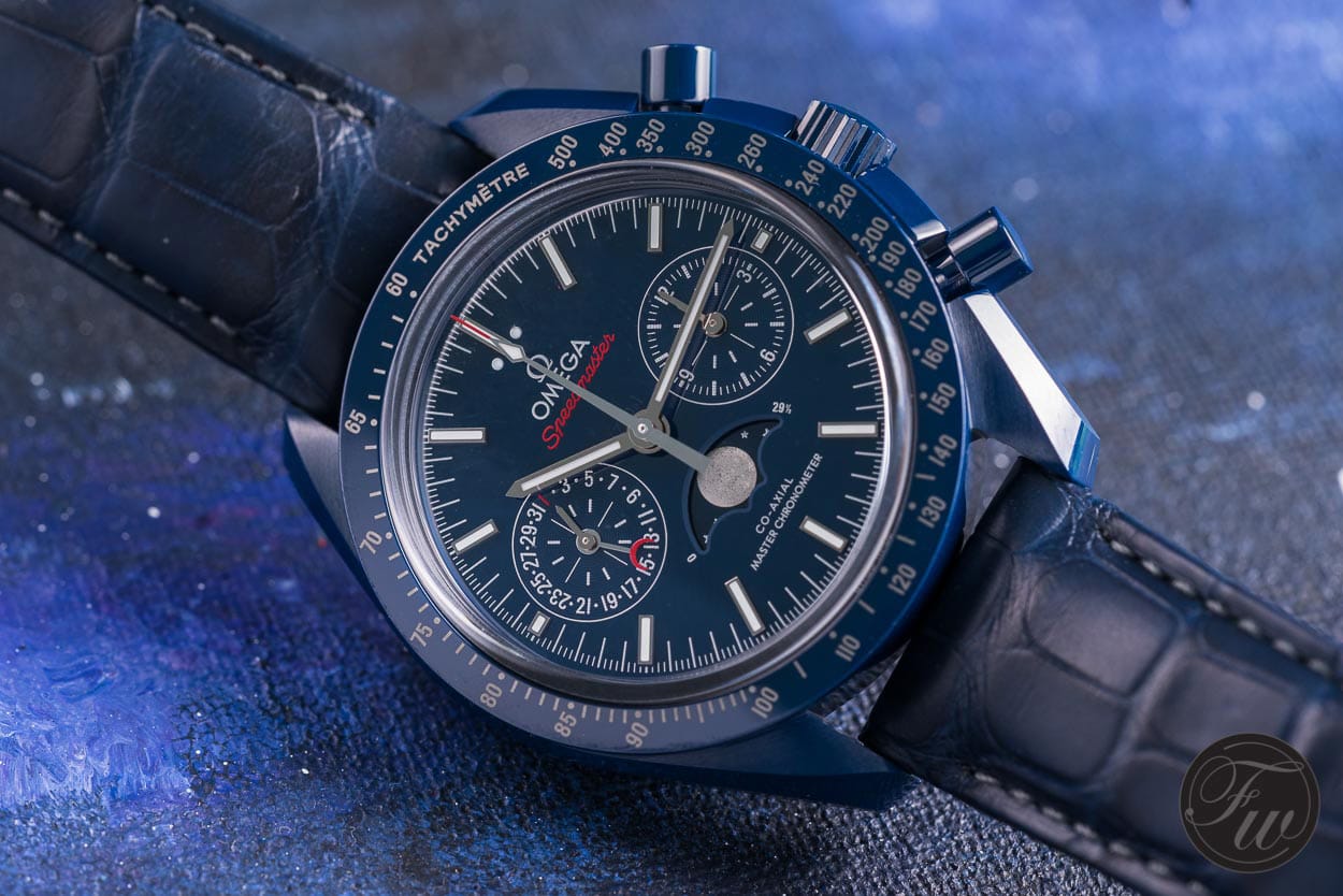 Hands-On With The 'Blue Side Of The Moon' Omega Speedmaster Co-Axial ...