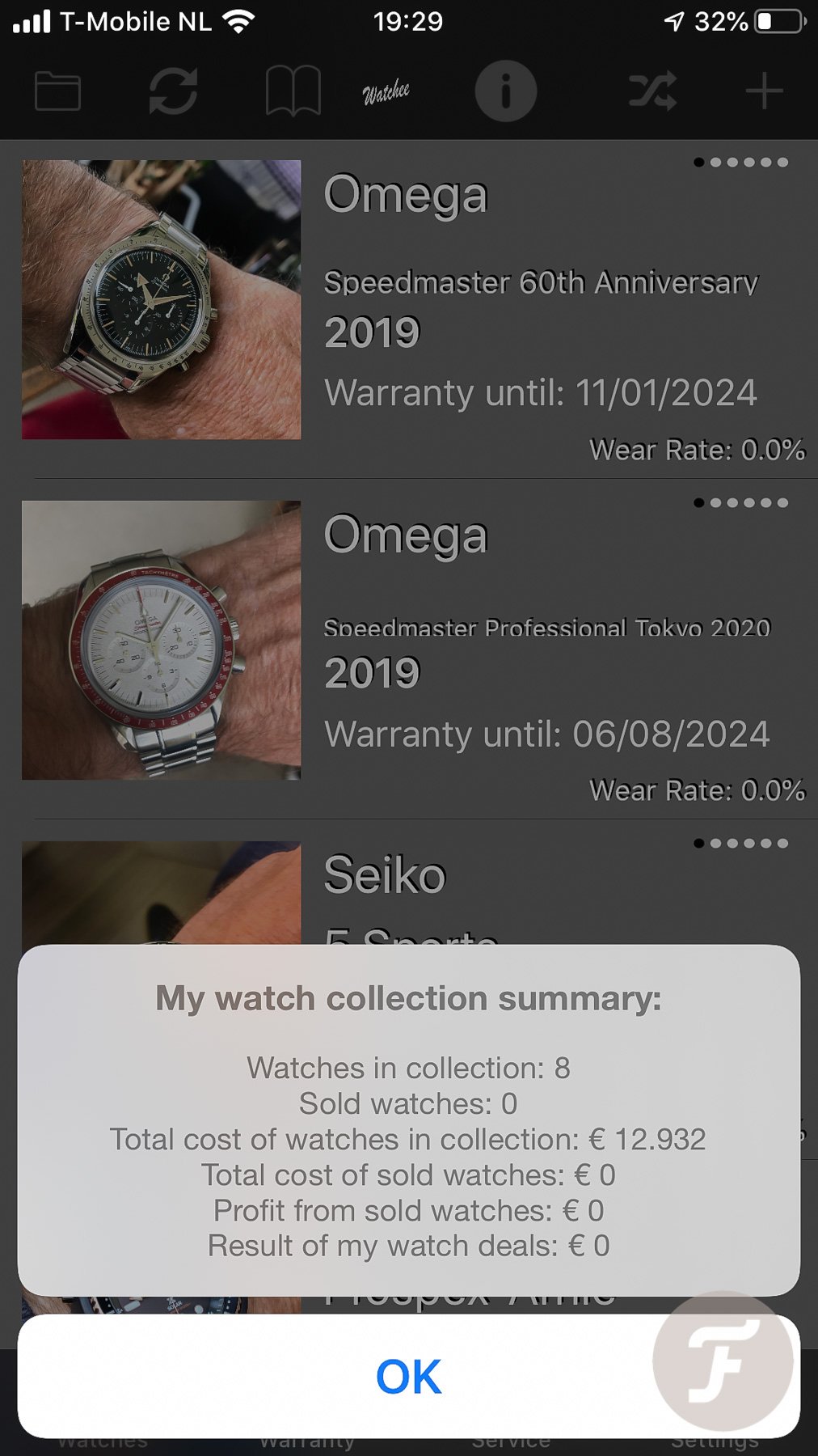Watchee, an iOS App for Watch Collectors