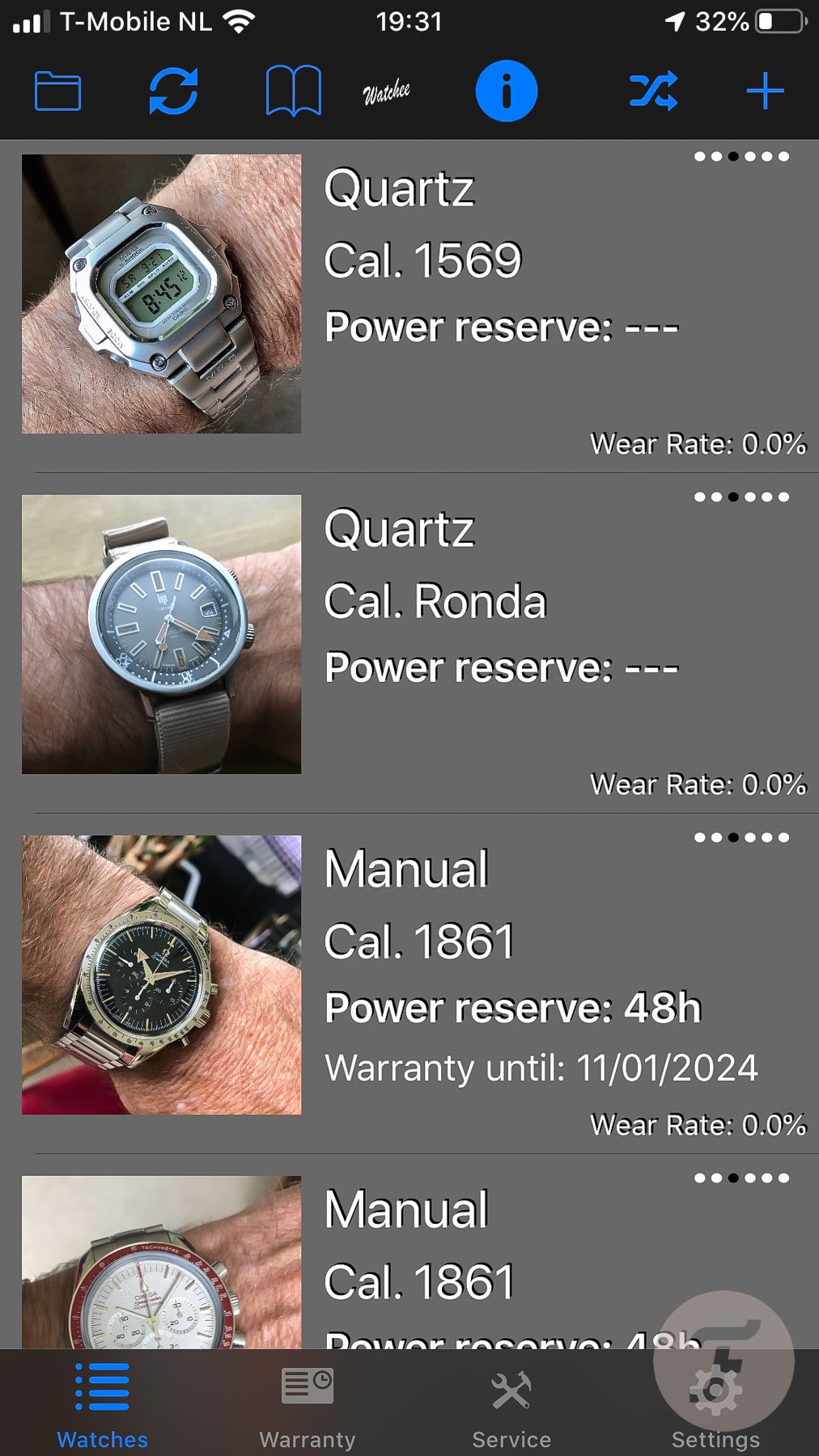 Watchee, an iOS App for Watch Collectors