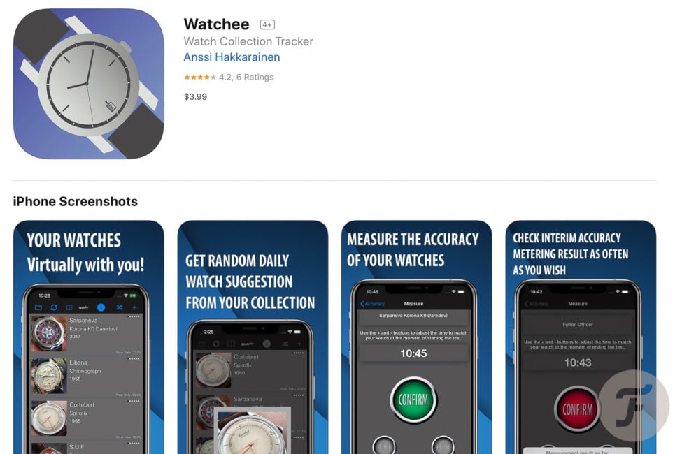 Watchee, an iOS App for Watch Collectors