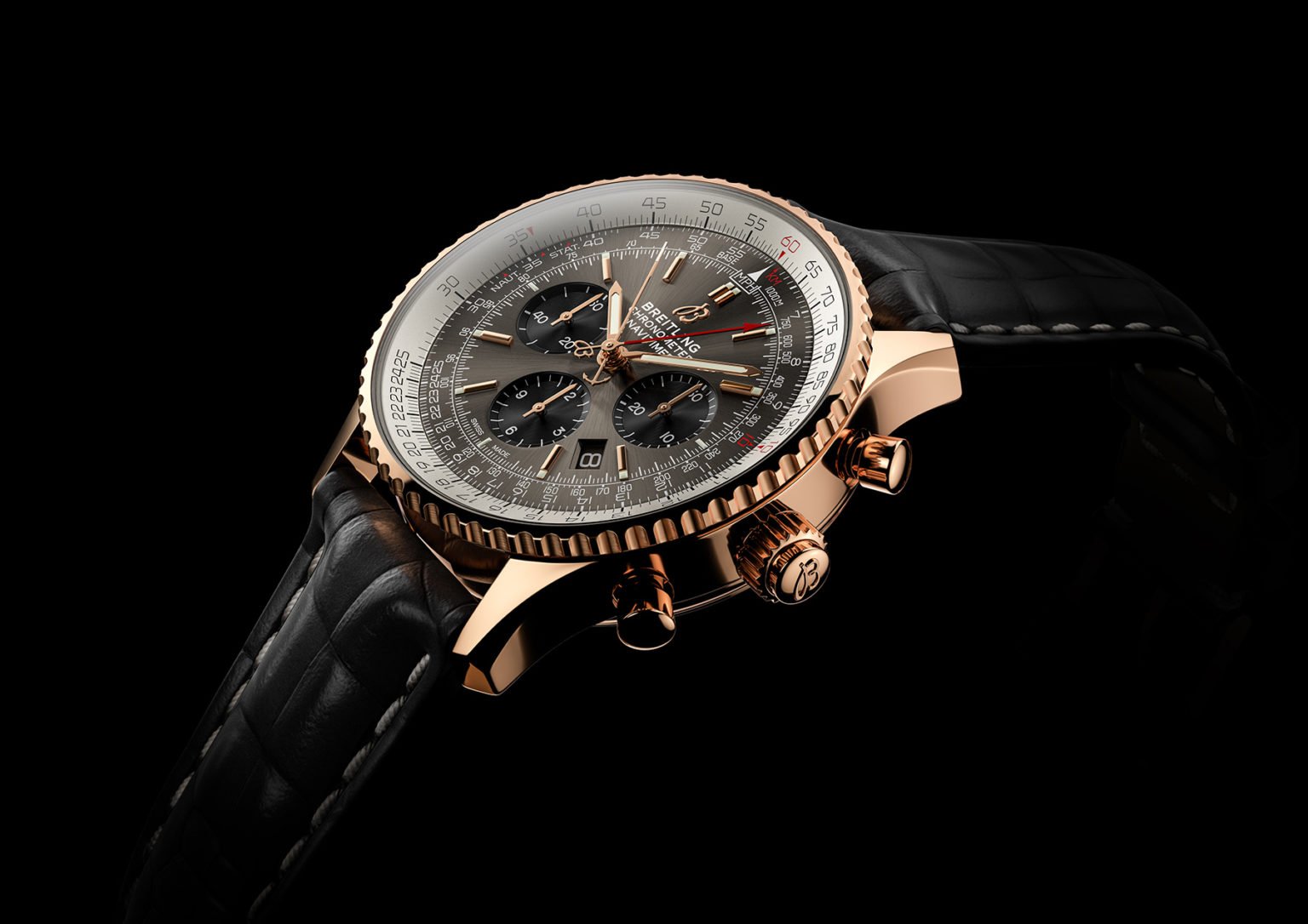 Breitling Navitimer B03 Chronograph Rattrapante 45 Red Gold
