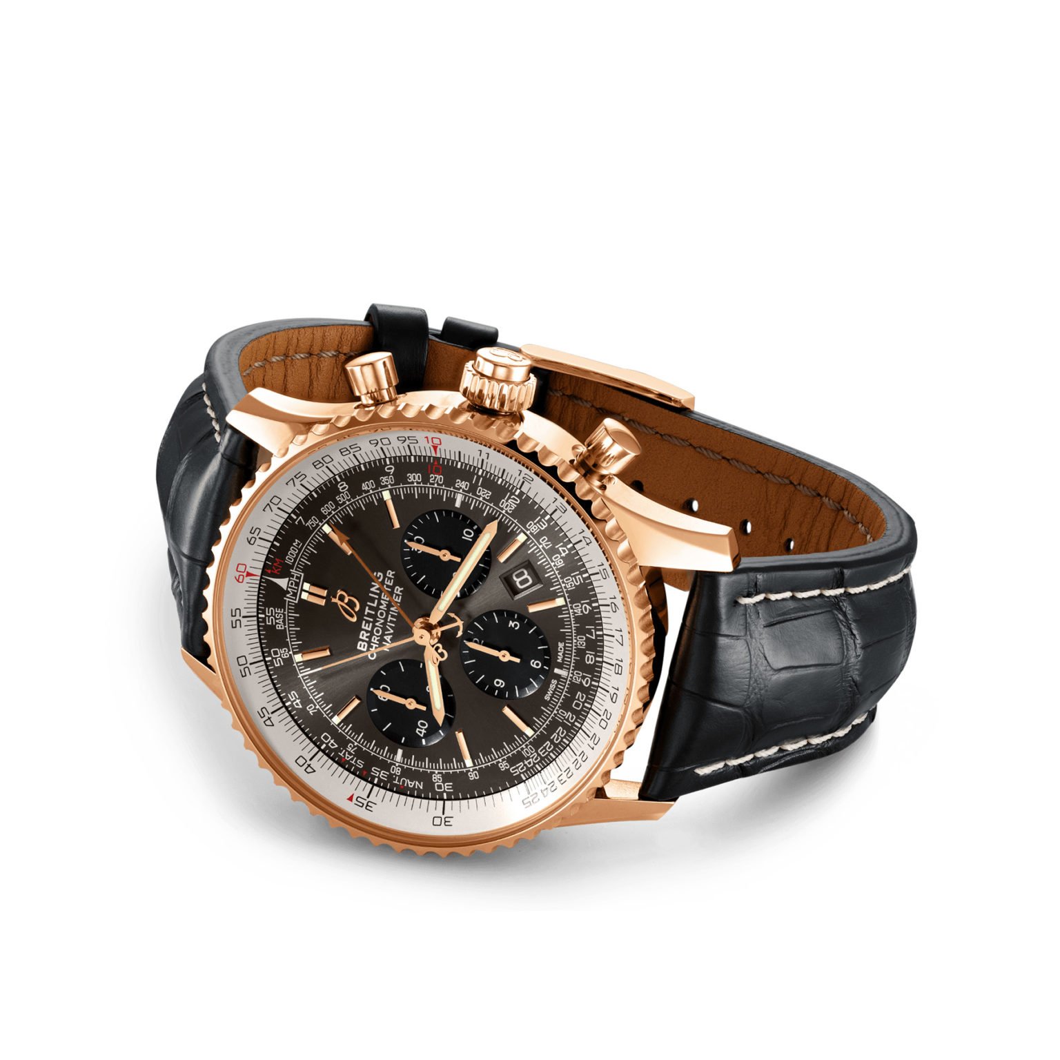 Breitling Navitimer B03 Chronograph Rattrapante 45 Red Gold