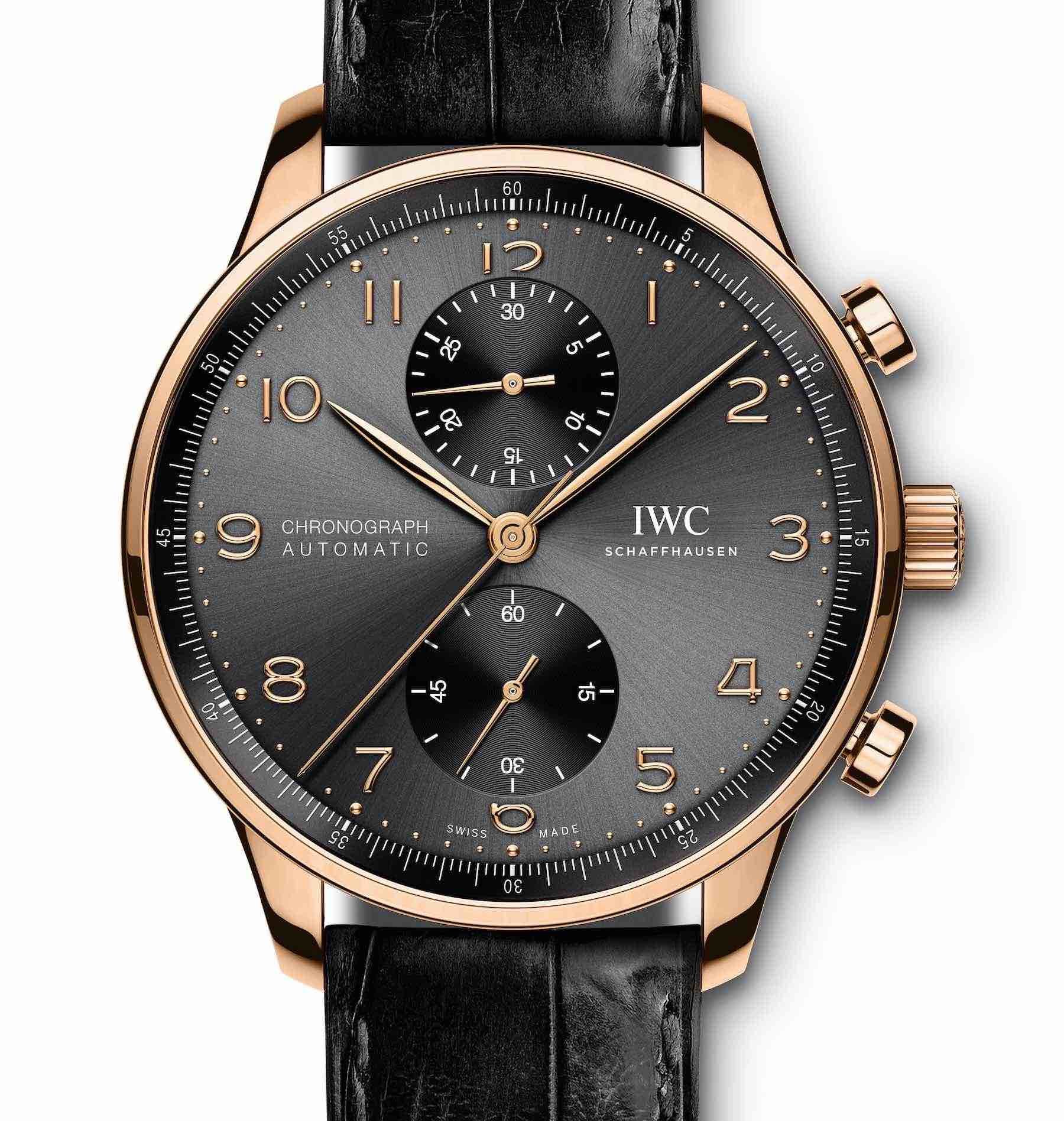 IWC Portugieser Chronograph Watch With Display Case Back