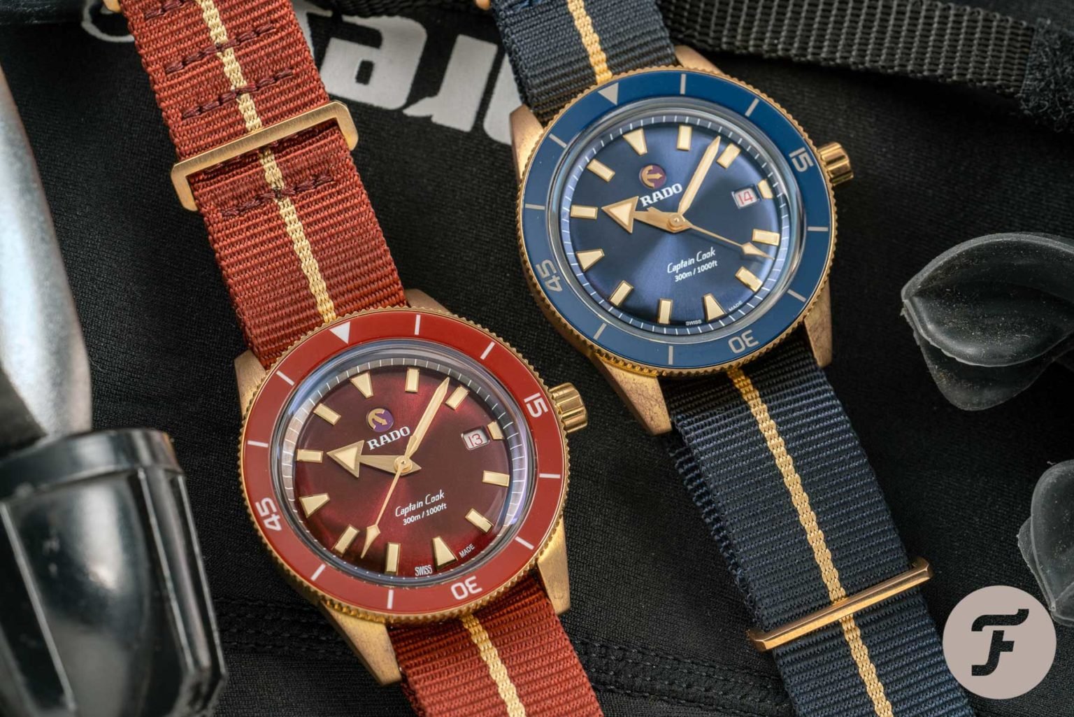 Rado Captain Cook Automatic Bronze With Burgundy Dial And NATO Strap