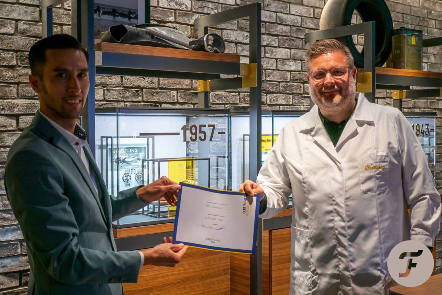 Breitling watchmaking workshop in the newly opened Amsterdam boutique.