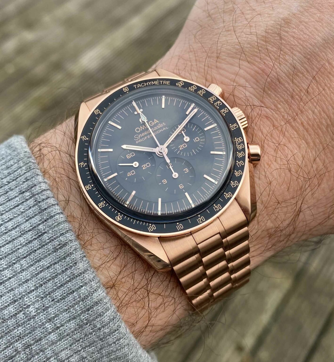 SpeedyTuesday: Hands-On With The Omega Speedmaster Sedna Gold