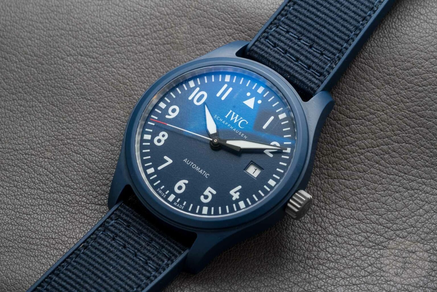Hands-On With The New IWC Blue Ceramic Pilot's Watch