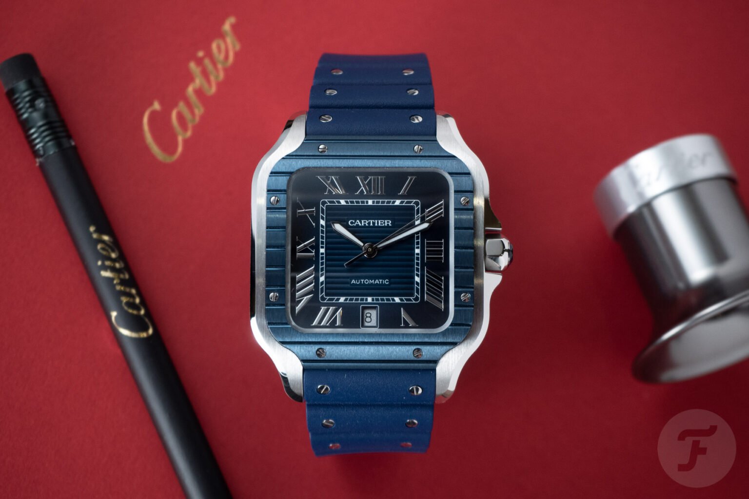 【F】 Hands-On: The New Blue Santos De Cartier Watches