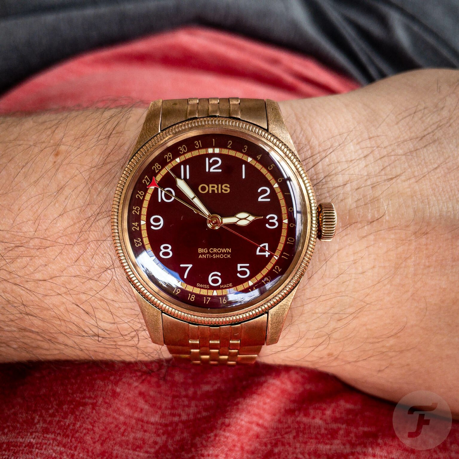 【F】 Strap Check: "Fratelloris" Big Crown Bronze On OEM Oris Bracelet