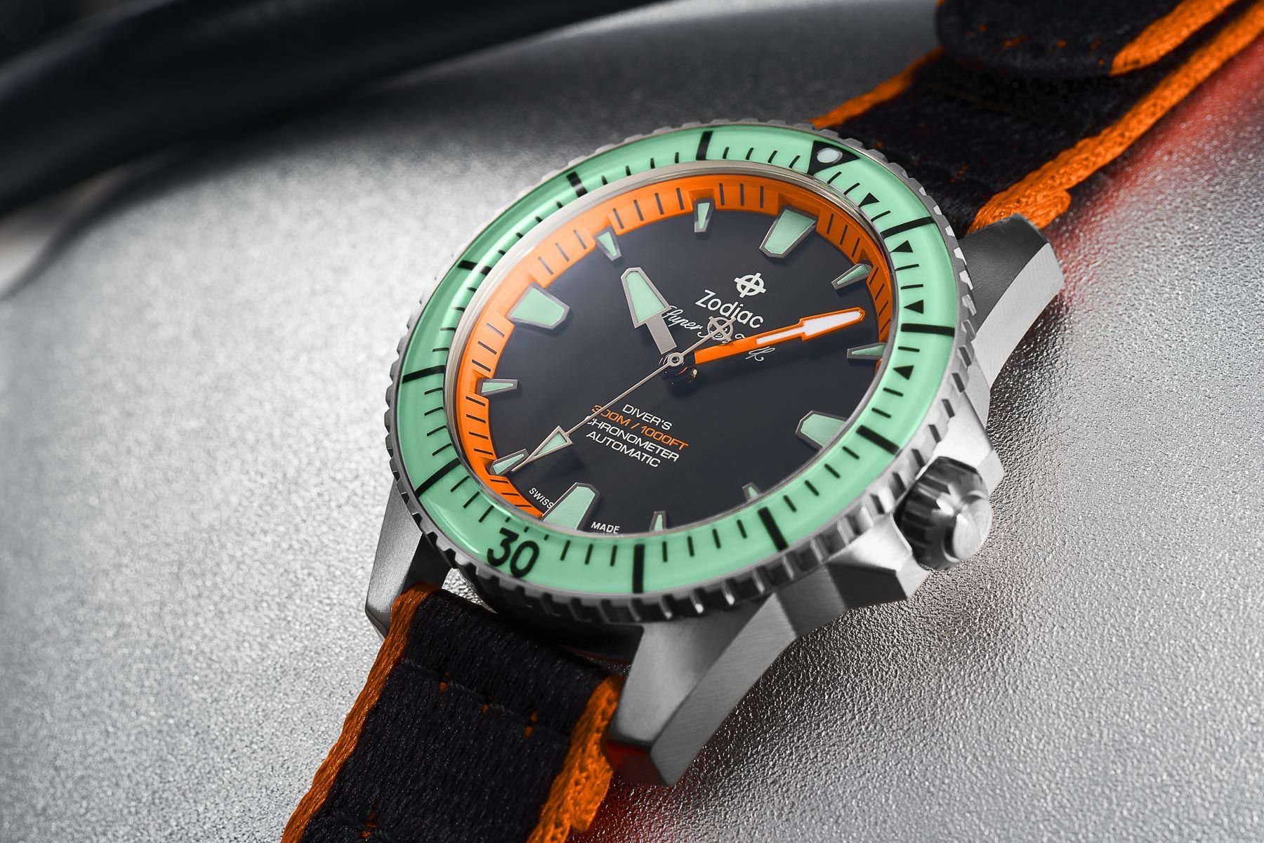【F】 The New Zodiac Super Sea Wolf Pro-Diver Titanium Limited Edition