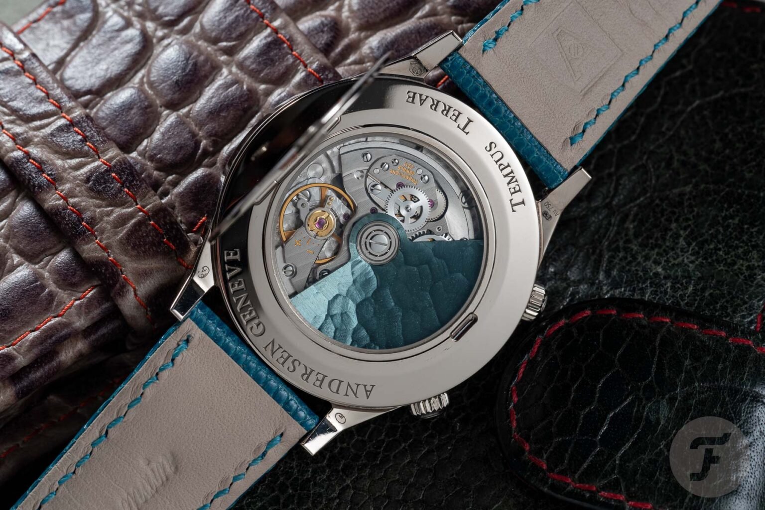 【F】 Andersen Genève Tempus Terrae With Aquamarine Bezel