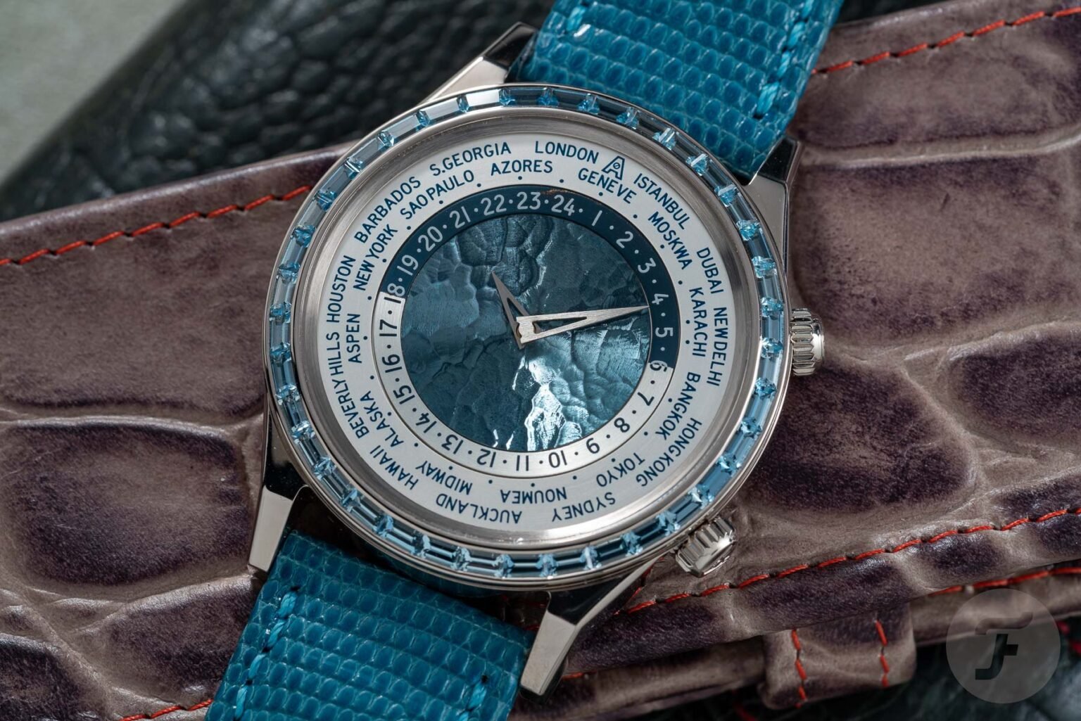 【F】 Andersen Genève Tempus Terrae With Aquamarine Bezel