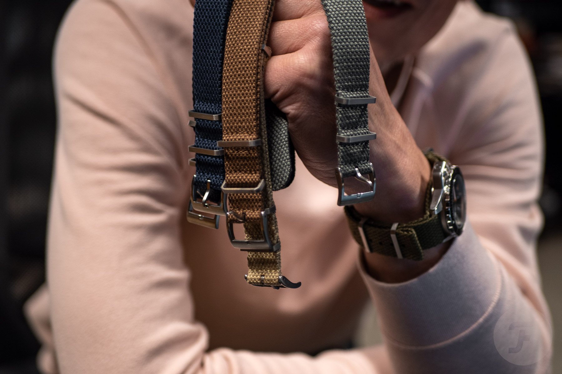 Hamilton Khaki Navy Frogman On Fratello Hemp NATO Straps