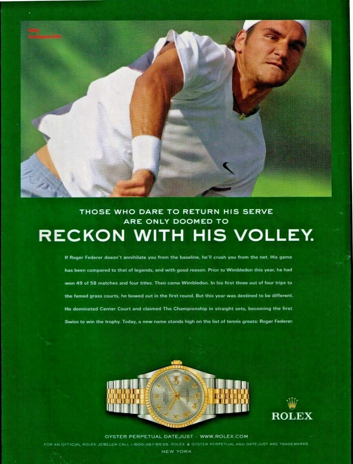 【F】 Is There Life After Roger Federer For Rolex In Tennis?