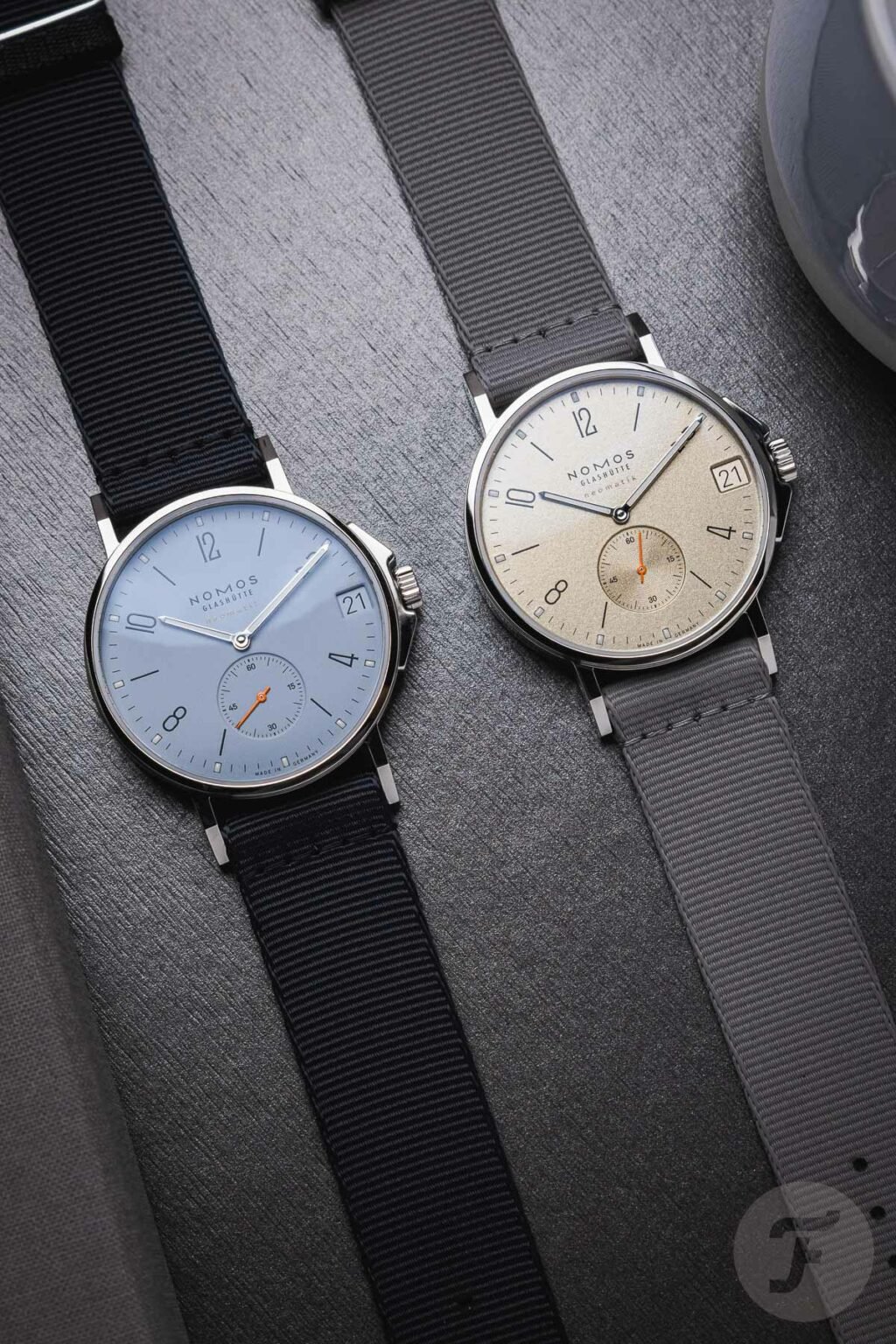 【F】 The New Nomos Ahoi Neomatik 38 Date In Sky And Sand