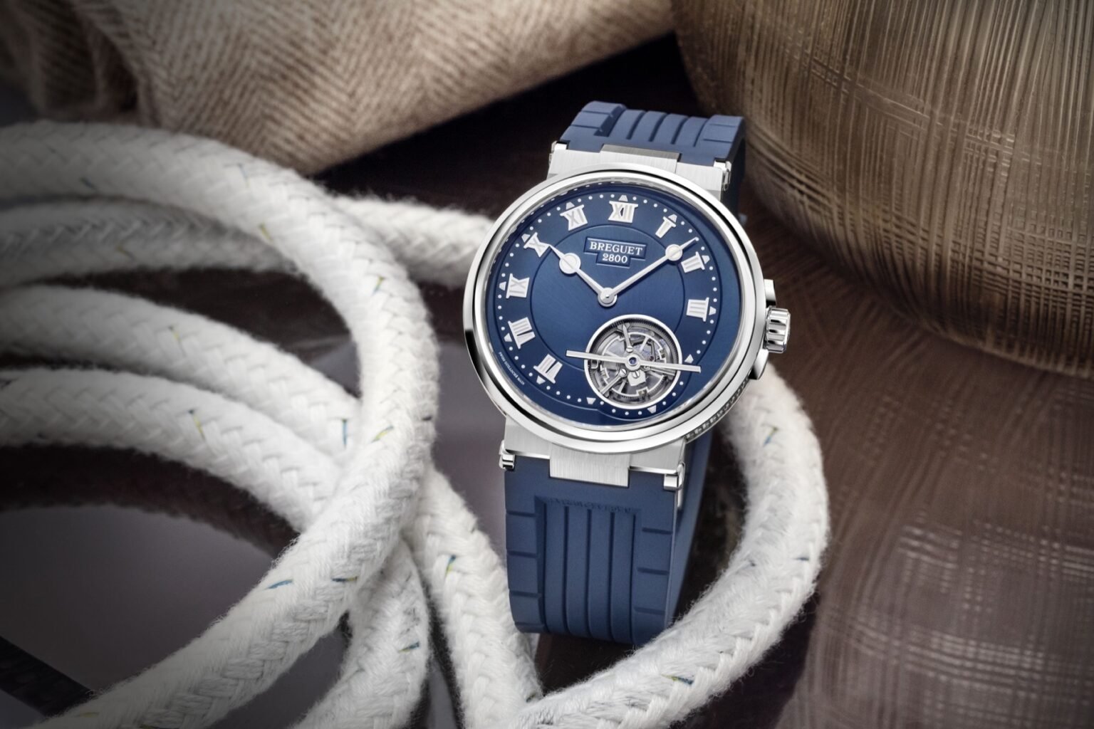 【F】 New: Breguet's Flat And Sporty Marine Tourbillon 5577