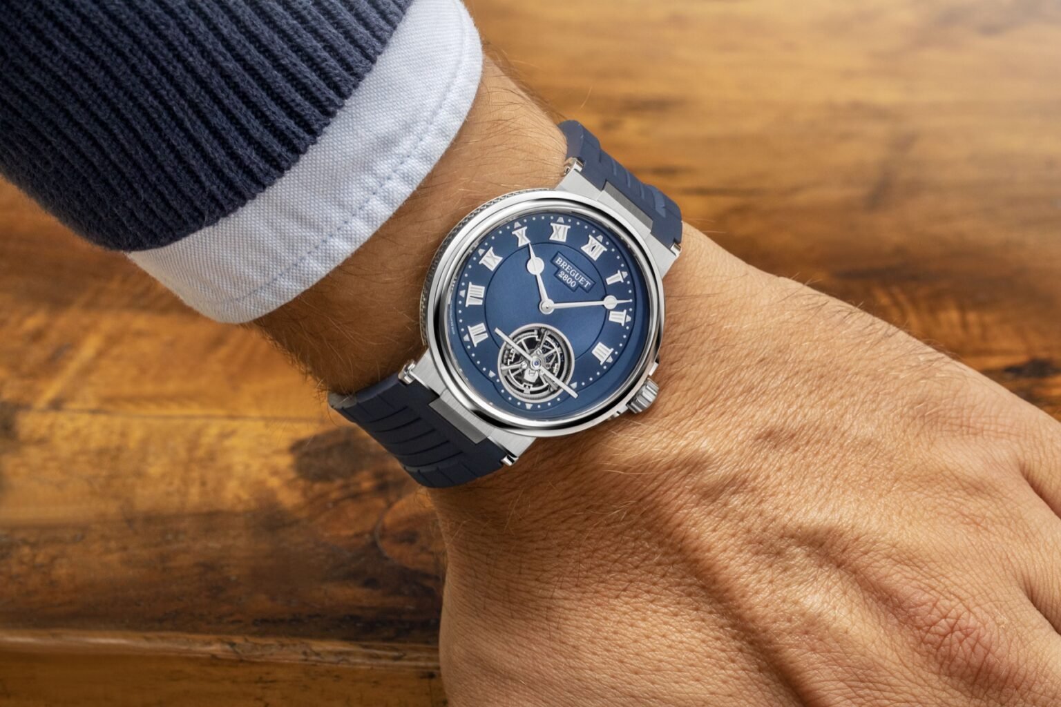 【F】 New: Breguet's Flat And Sporty Marine Tourbillon 5577
