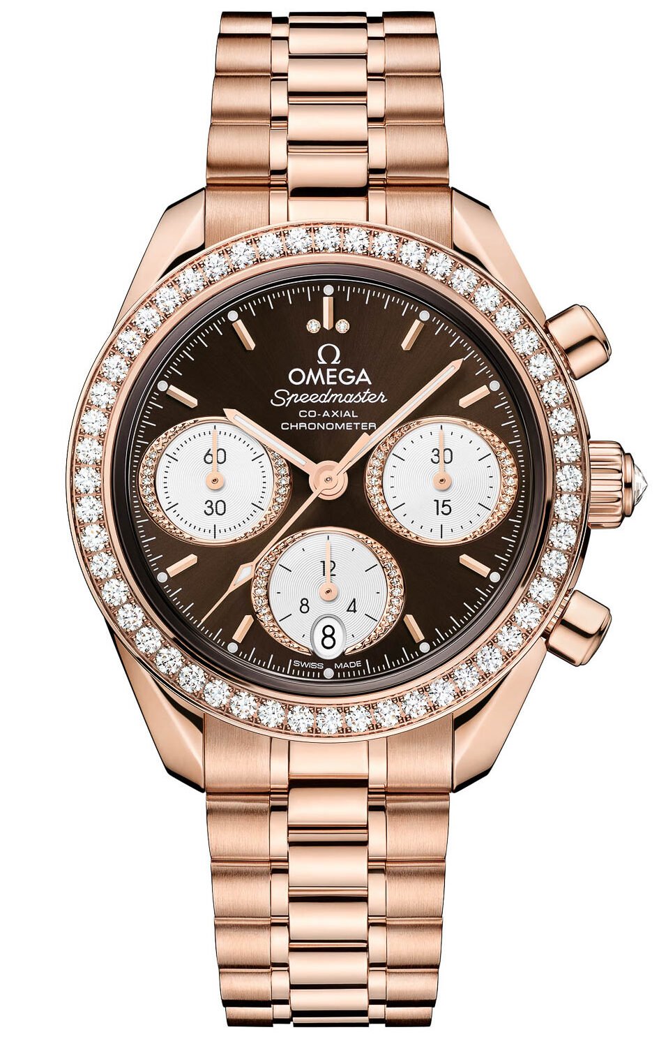 【F】 New: Omega Speedmaster 38 Models In Full Gold And Steel