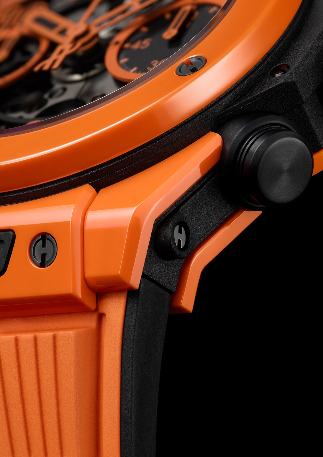 【F】 New: Hublot Big Bang Unico Ice Bang, Green, And Orange