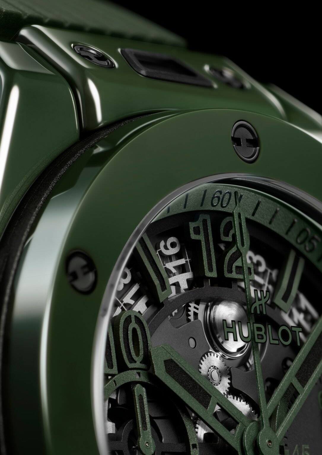 【F】 New: Hublot Big Bang Unico Ice Bang, Green, And Orange