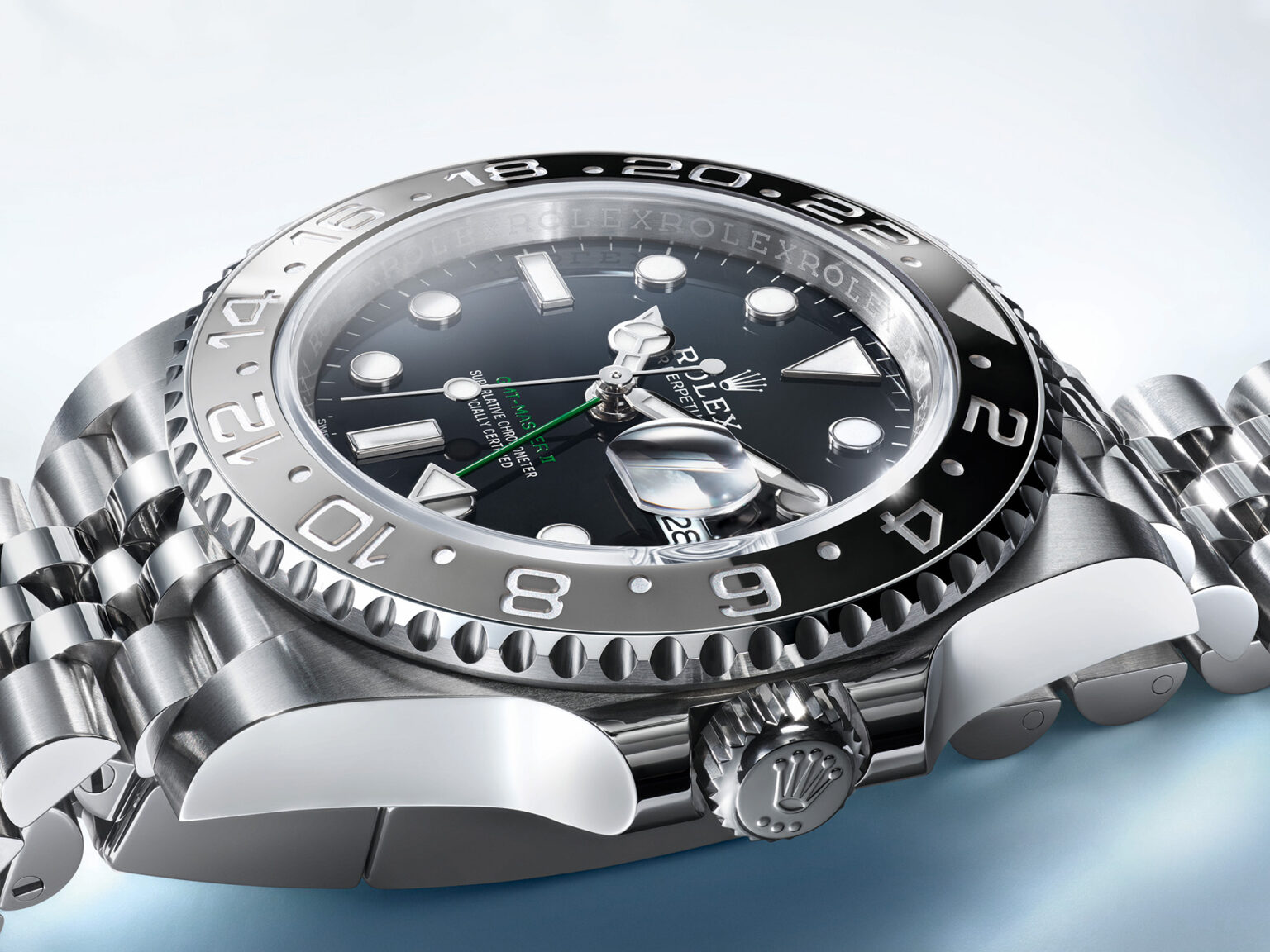 【F】 Rolex GMT-Master II In Steel With Black And Gray Bezel