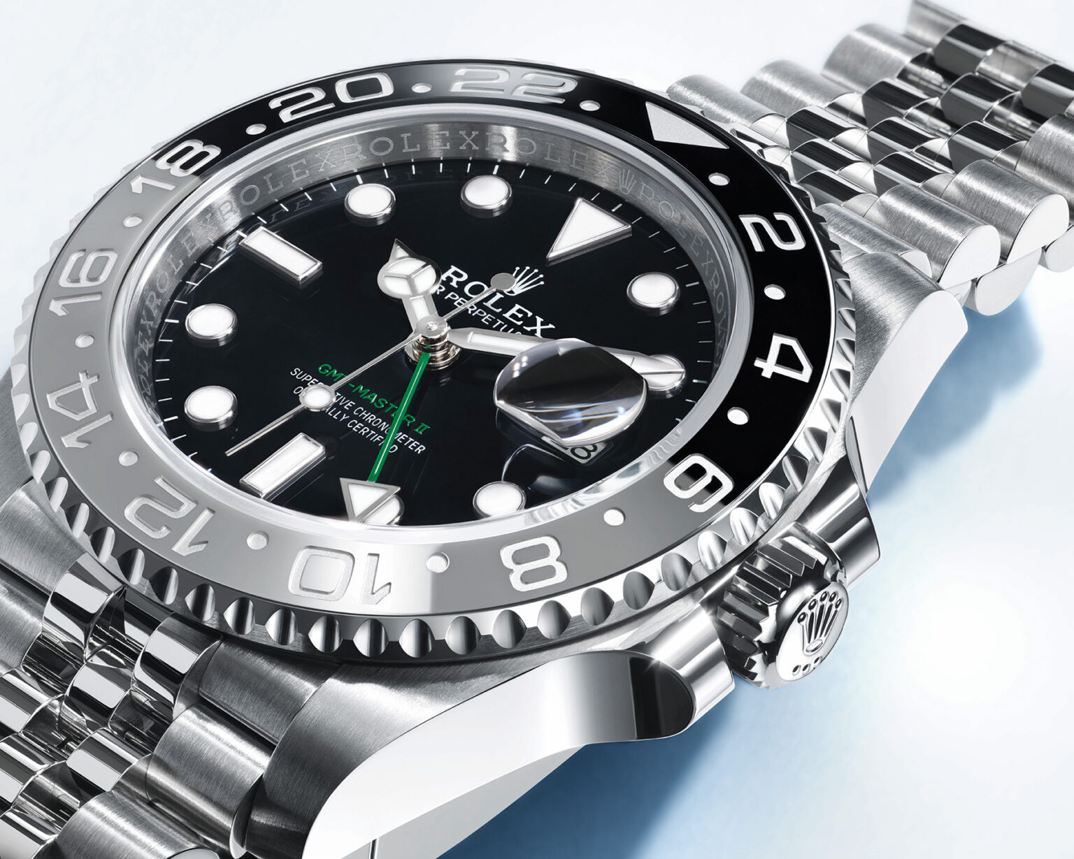 【F】 Rolex GMT-Master II In Steel With Black And Gray Bezel