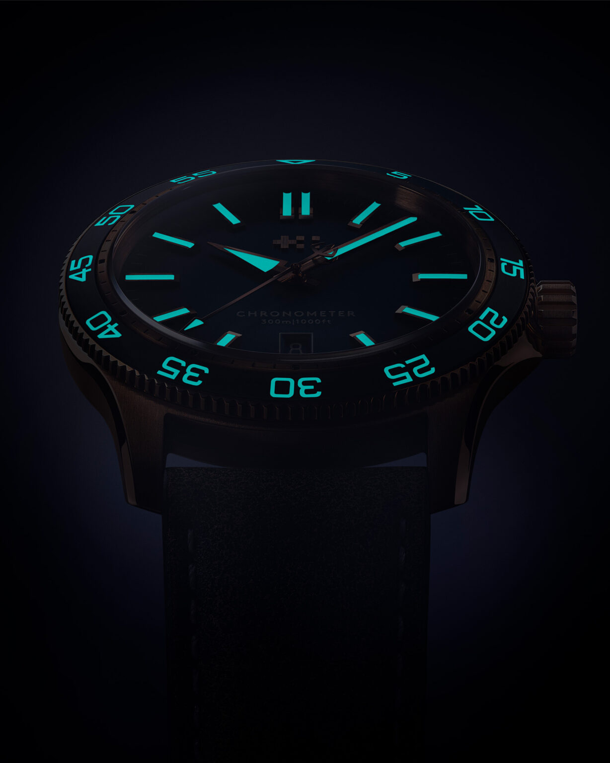 【F】 New: Christopher Ward C60 Pro 300 Bronze Blue Ombré