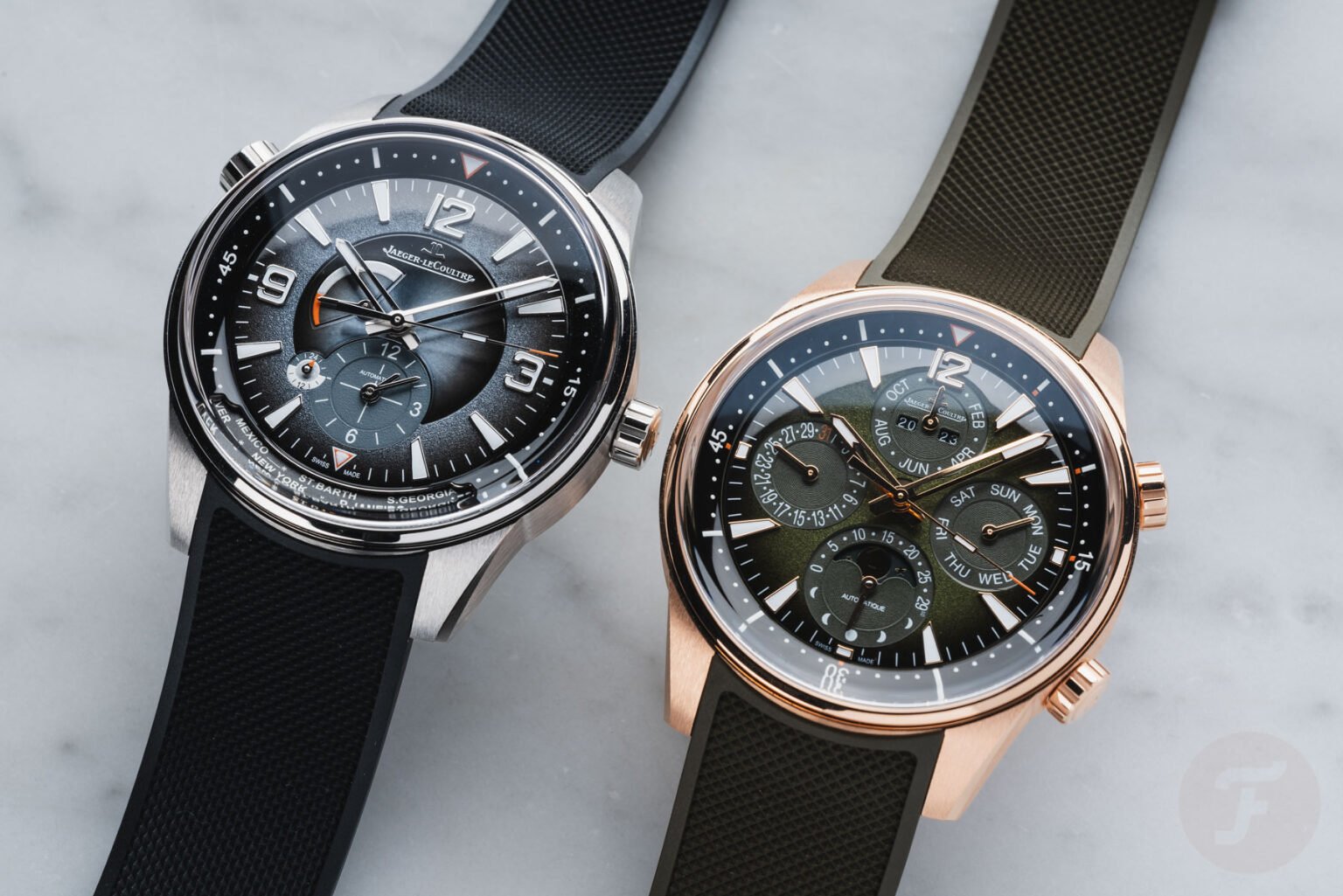 Jaeger-LeCoultre Polaris Perpetual Calendar Pink Gold & Green