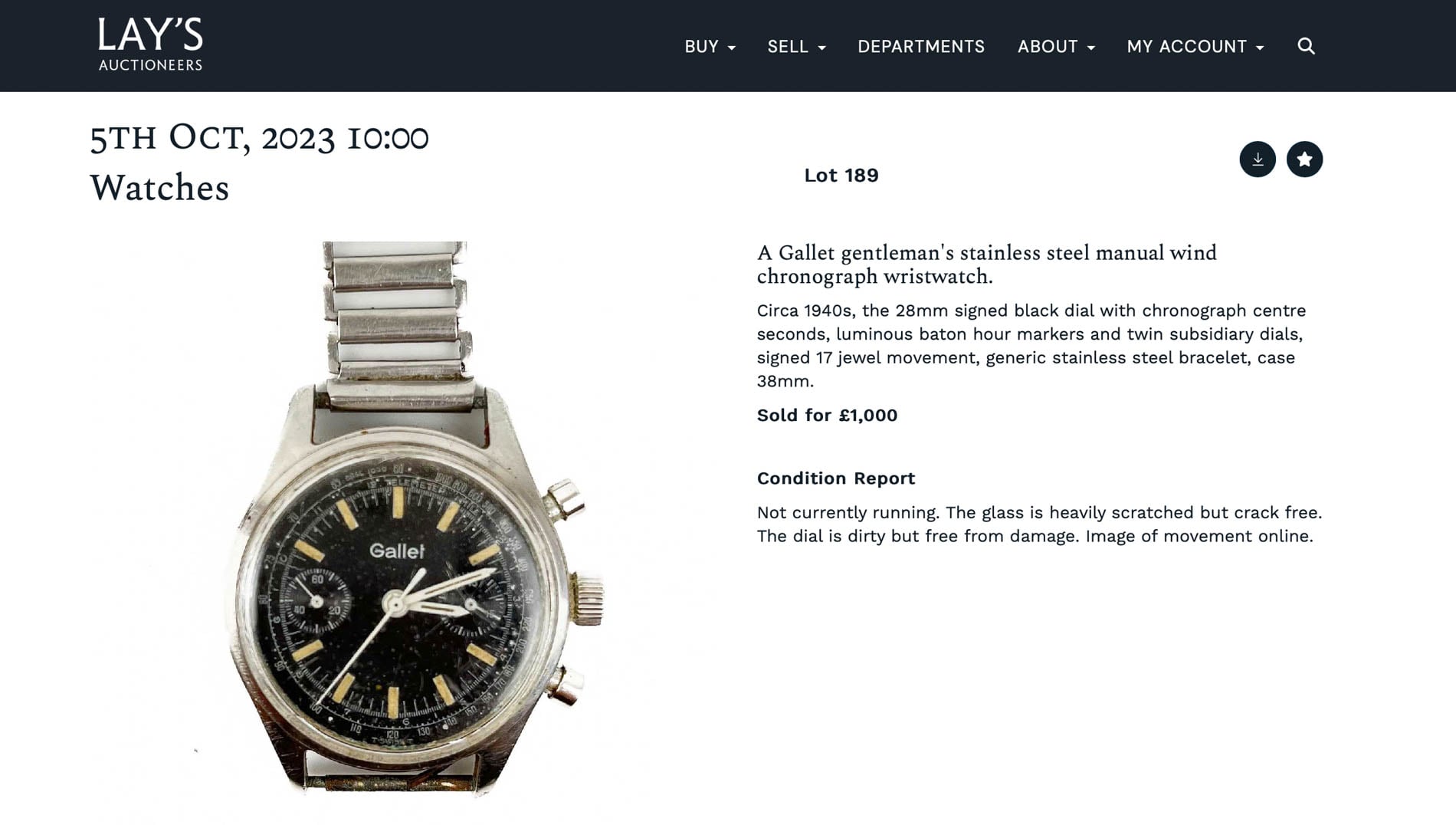 #TBT A Surprising Gallet Chronograph With A Landeron 149