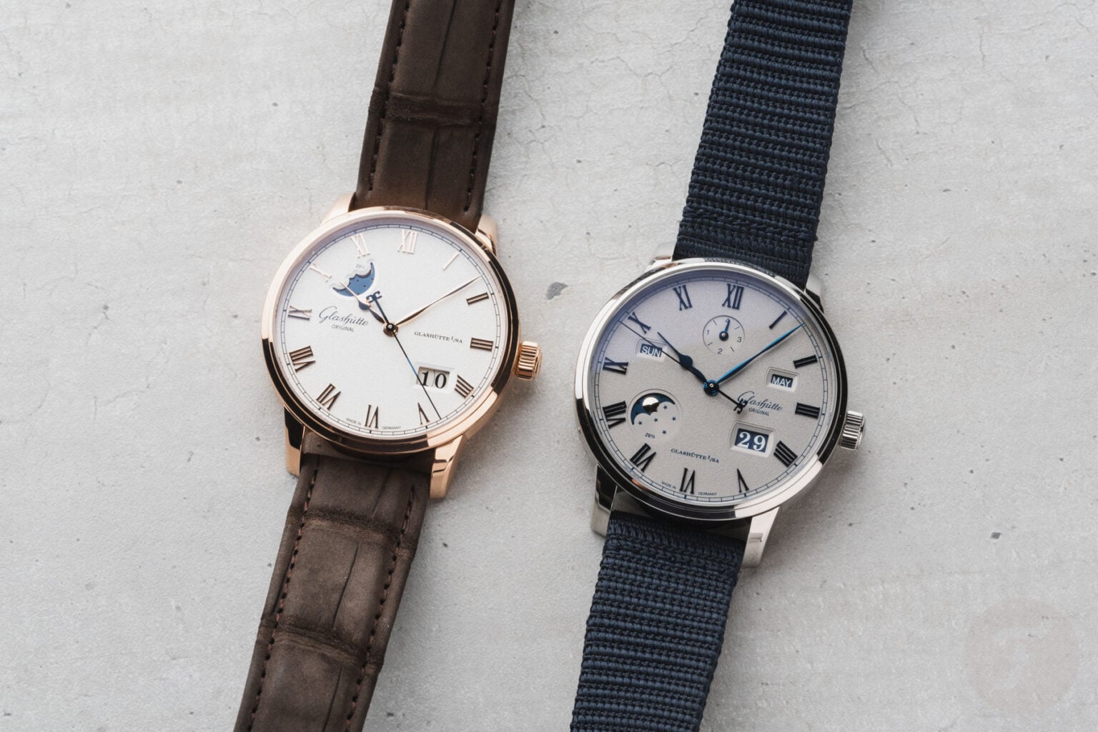 【F】 A Pair Of Glashütte Original Senator Excellence Watches