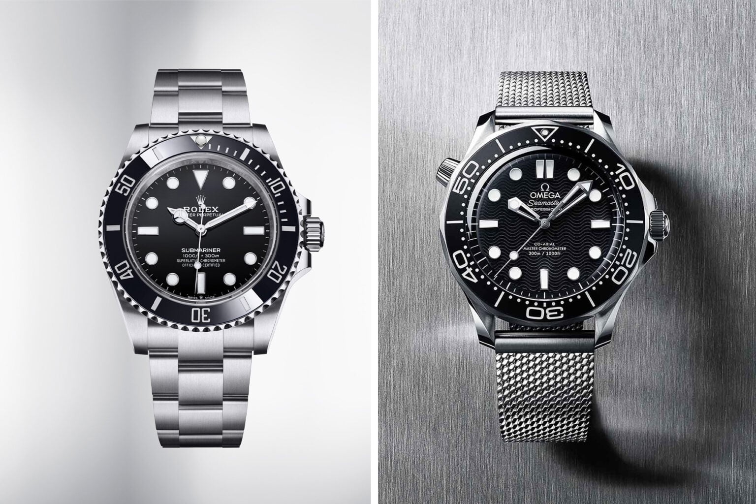 No-Date Divers: Omega Seamaster 300M Vs. Rolex Submariner