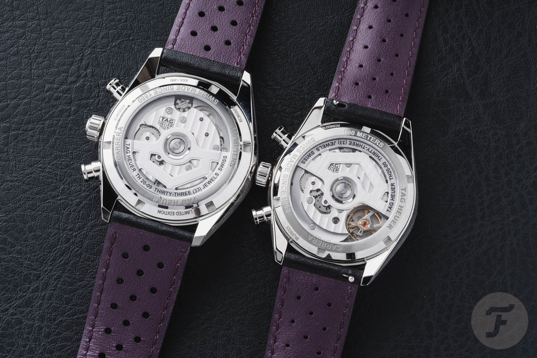 【F】TAG Heuer Carrera Chronograph Glassbox In Smoky Purple