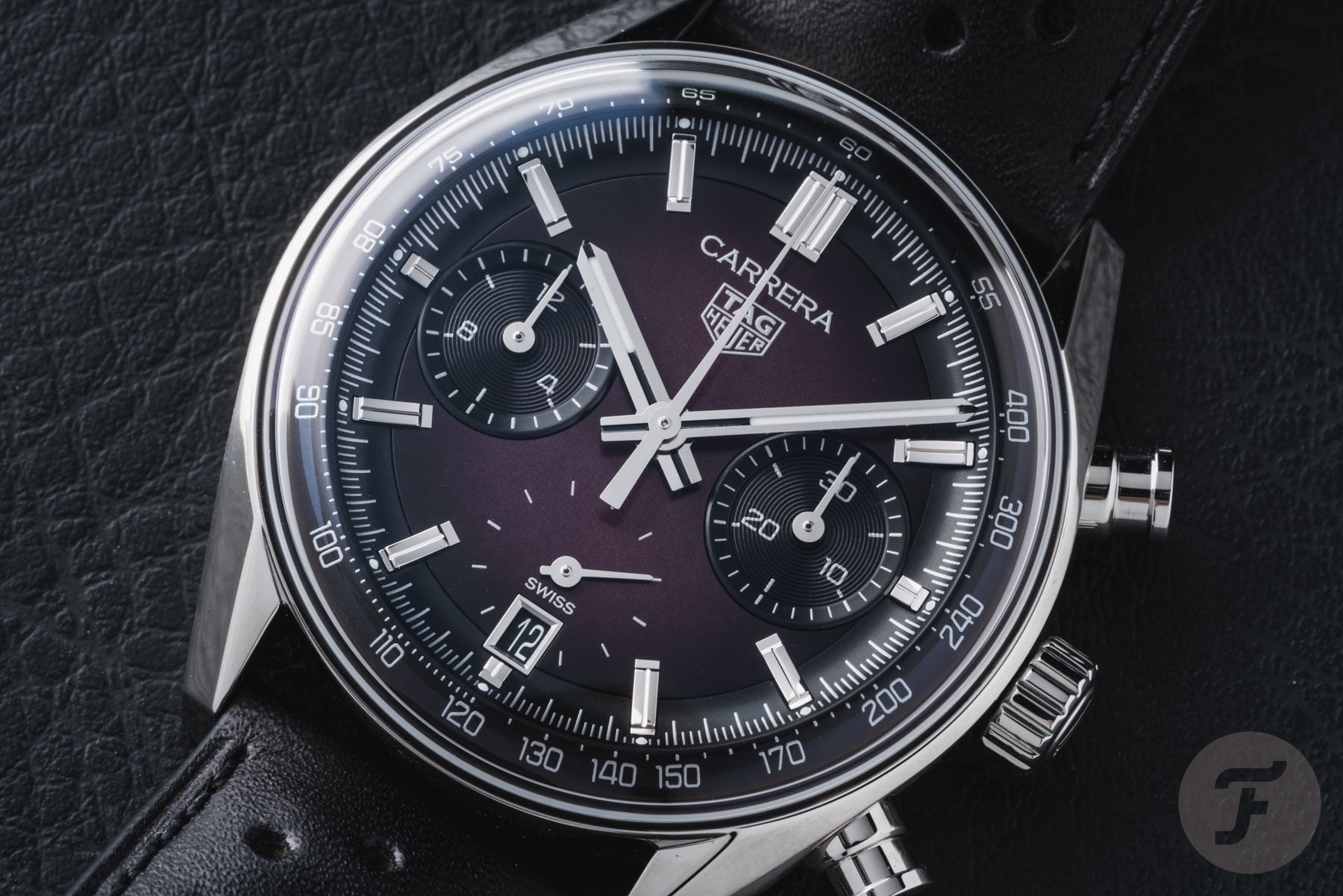 【F】TAG Heuer Carrera Chronograph Glassbox In Smoky Purple