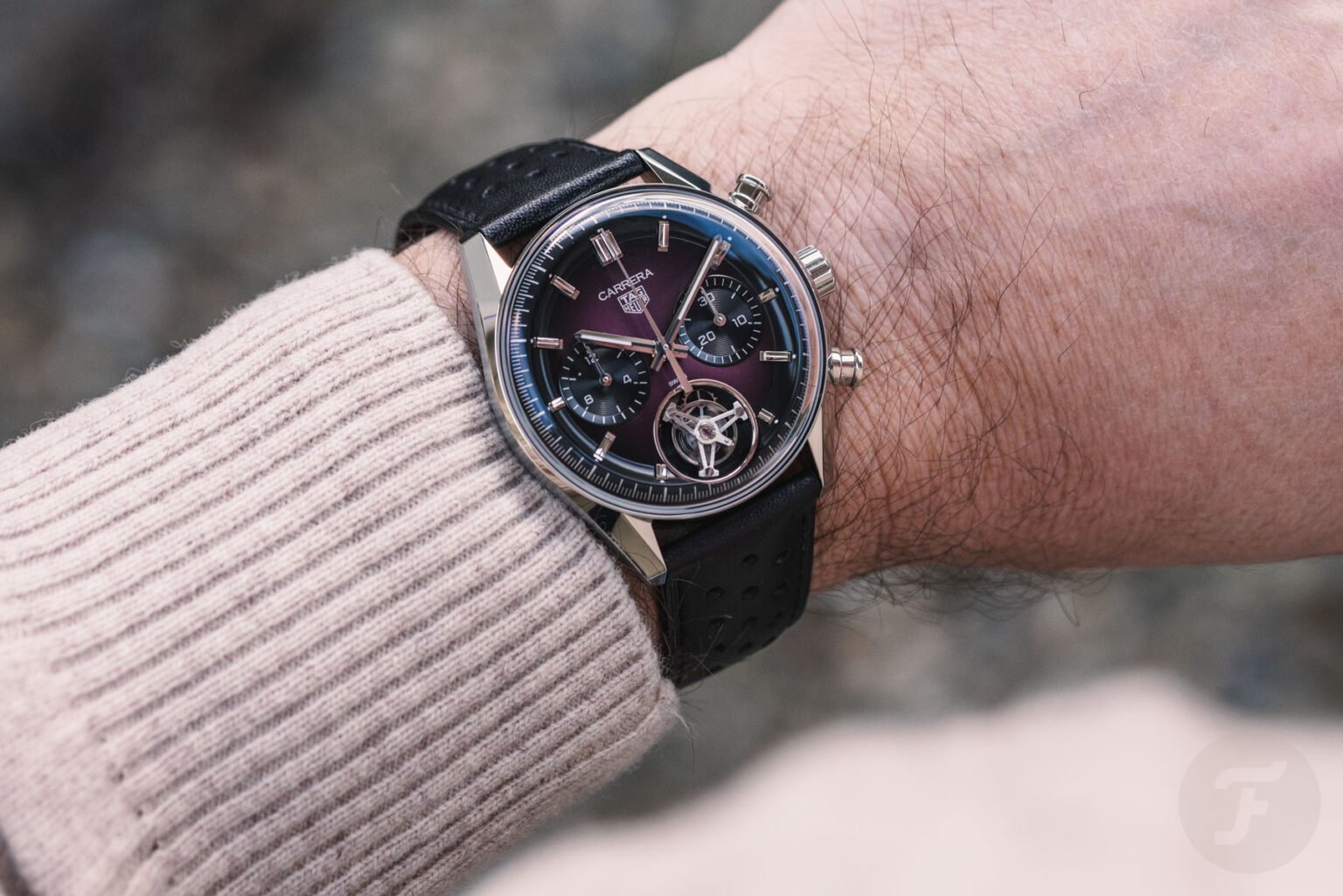 【F】TAG Heuer Carrera Chronograph Glassbox In Smoky Purple