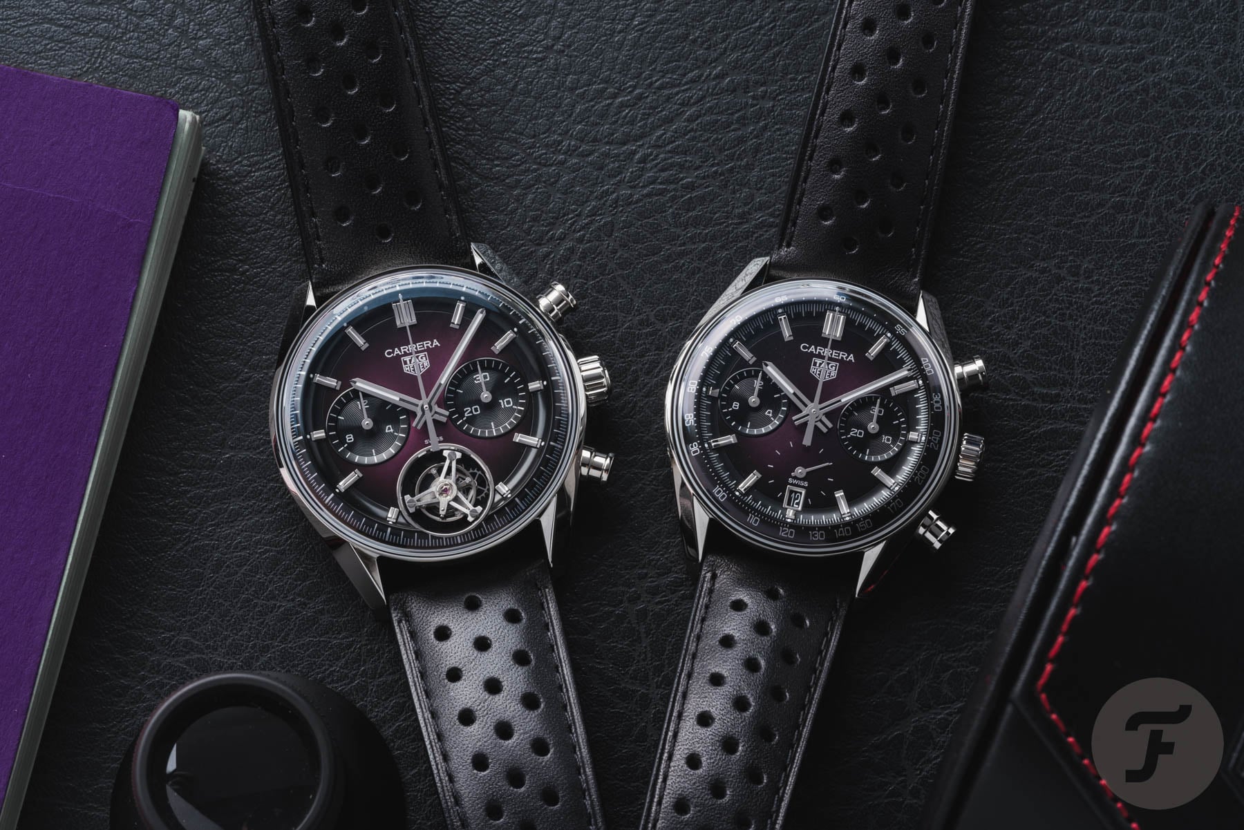 【F】TAG Heuer Carrera Chronograph Glassbox In Smoky Purple
