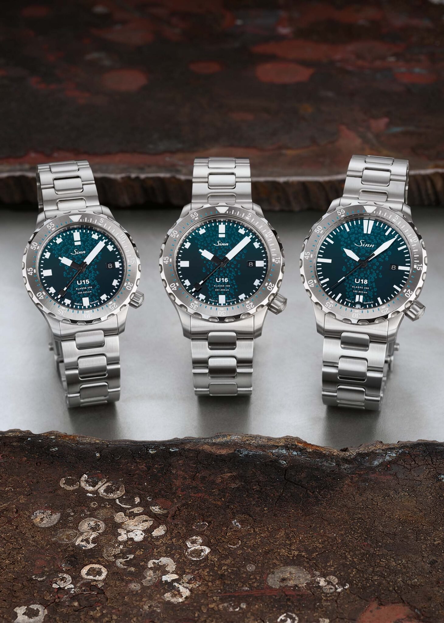 New: Sinn U15, U16, And U18 Divers Made Of Submarine Steel