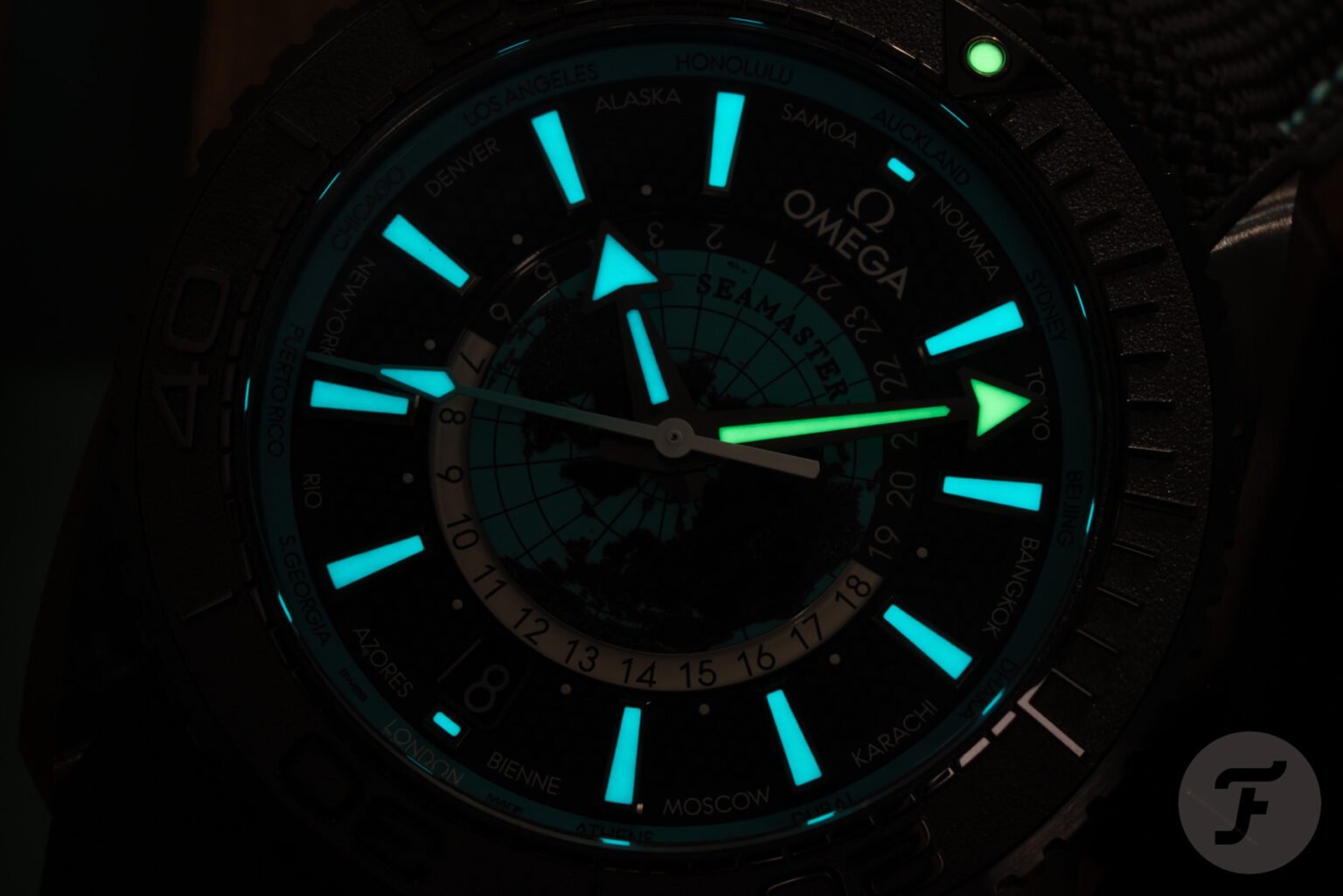 New: Omega Seamaster Planet Ocean Worldtimer Deep Black