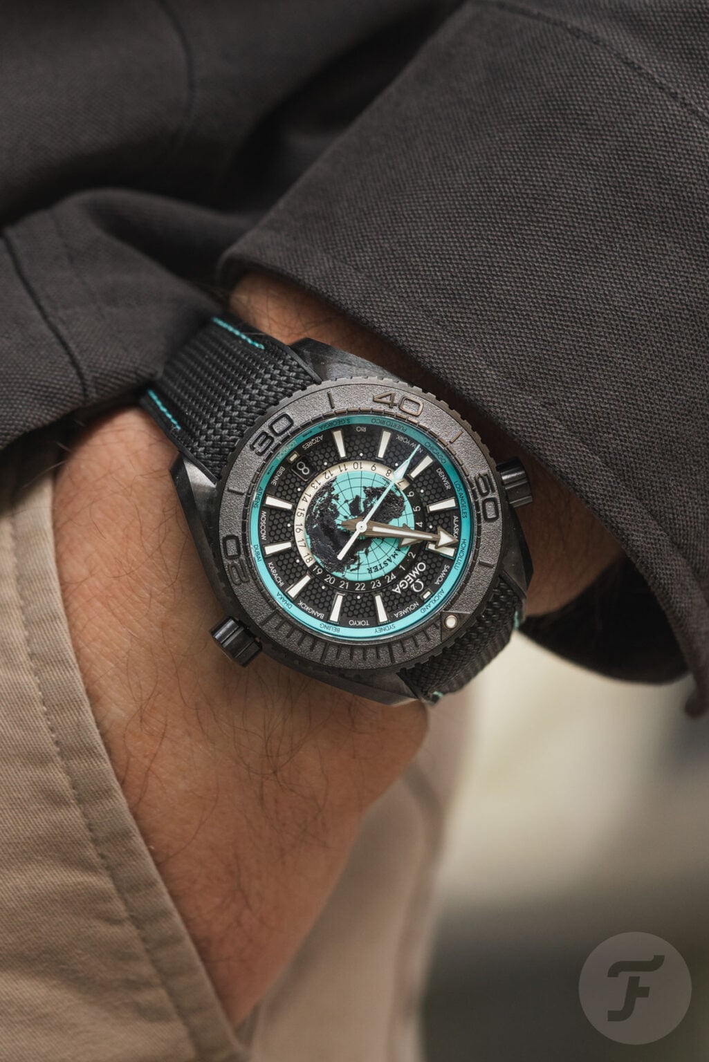 New: Omega Seamaster Planet Ocean Worldtimer Deep Black