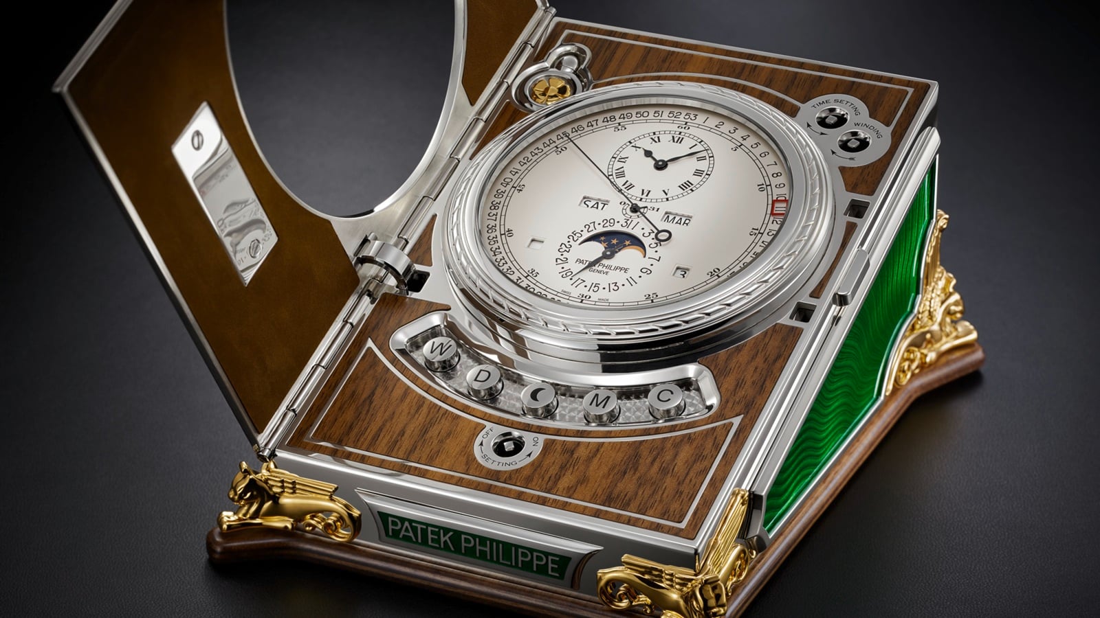 New: The Patek Philippe Desk Clock Ref. 27000M-001