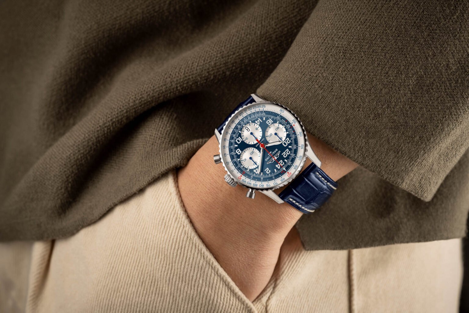 New: Breitling Navitimer B02 Cosmonaute In Platinum