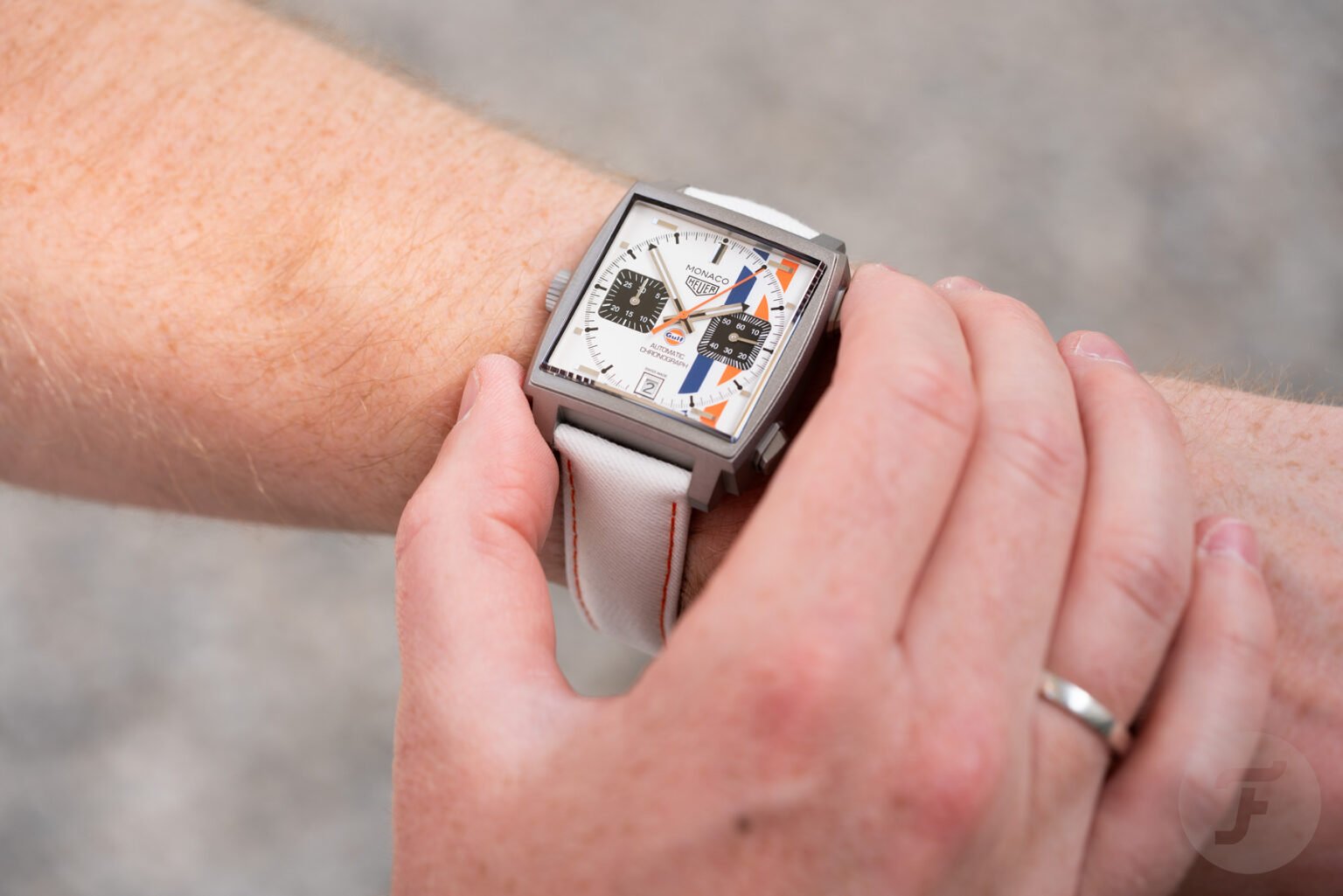 【F】 Hands-On With The TAG Heuer Monaco Chronograph × Gulf