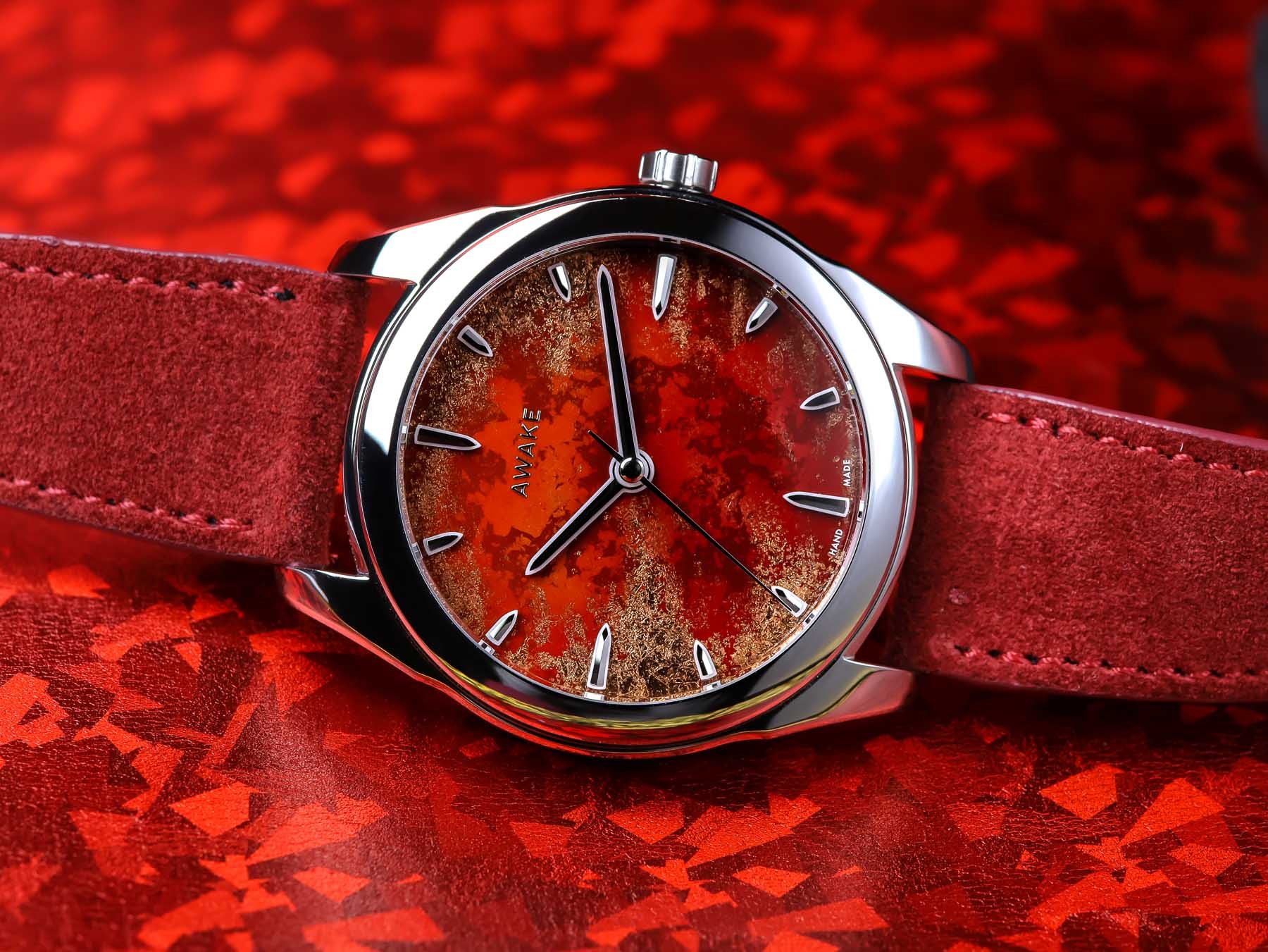 Introducing: The Awake Sơn Mài Frosted Leaf Royal Red | WatchForum.com ...