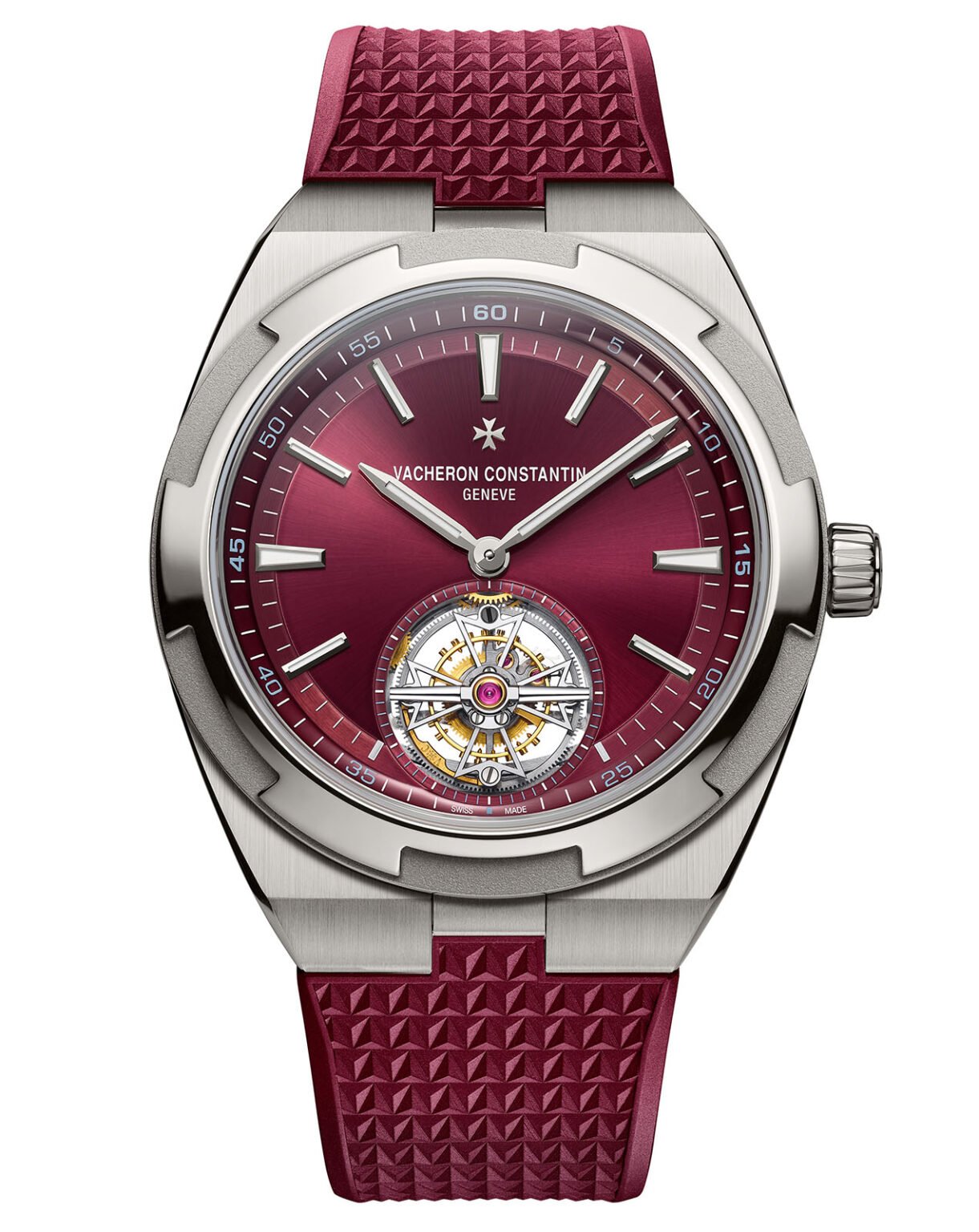 New: Vacheron Constantin Overseas Tourbillon In Titanium & Red