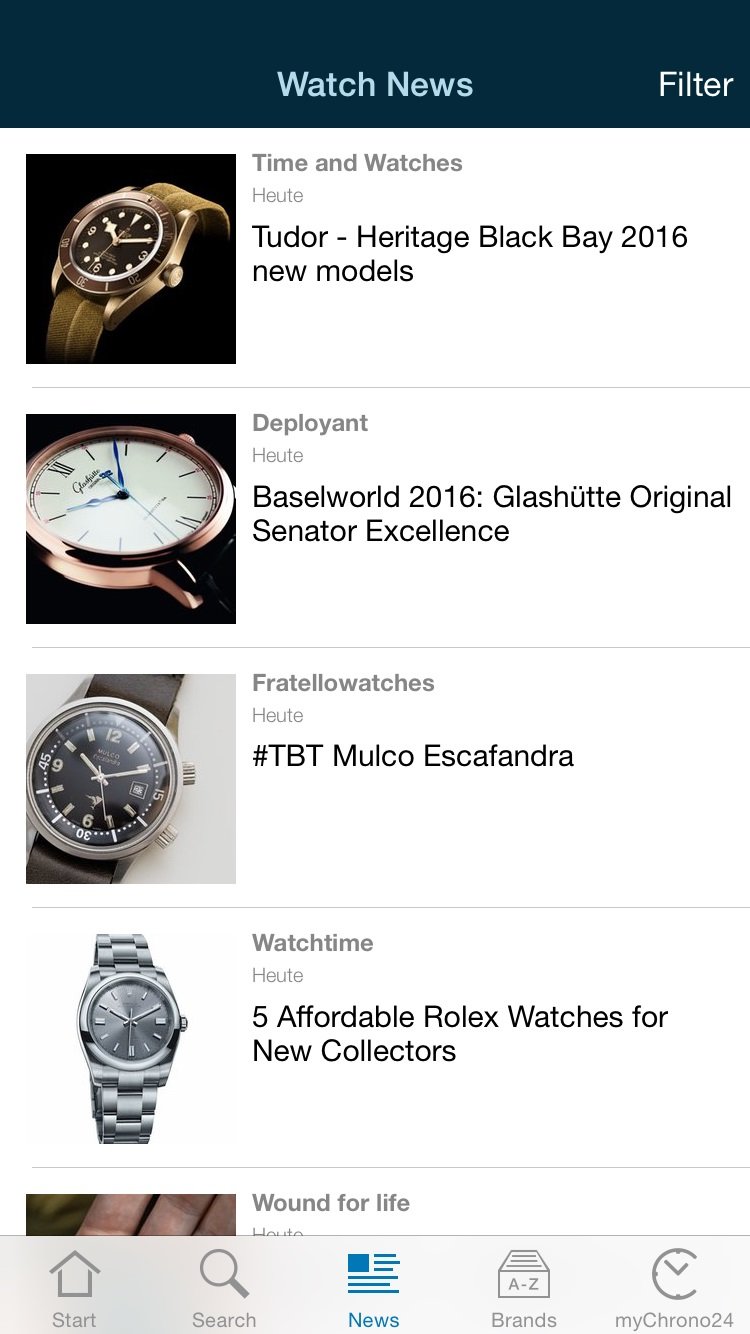 Chrono24's New iPhone App - Watch News From Blogs and On-Line Magazines